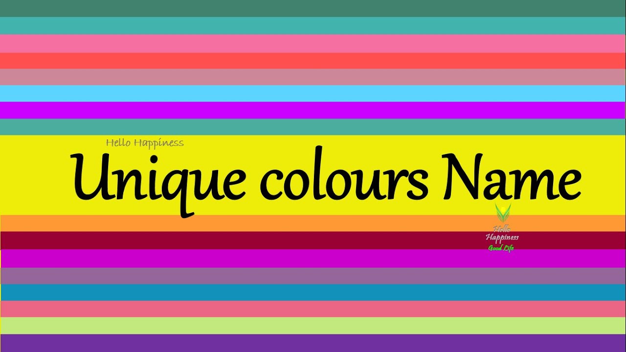 Colors - Learn Colors in English | Unique Colors Name | color shades ...