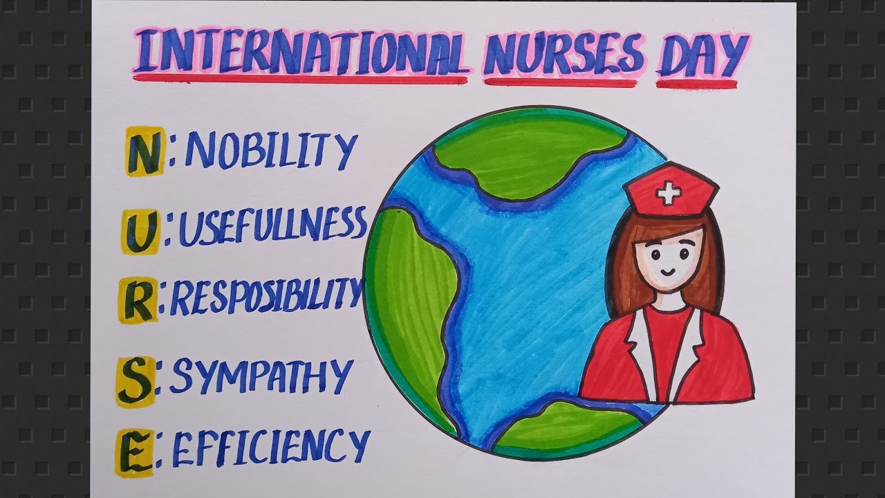 International Nurses Day Drawing/ International Nurses Day Poster ...