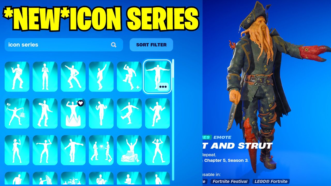 *NEW* DAVY JONES SKIN DOING ALL ICON SERIES & TIKTOK EMOTES IN FORTNITE ...
