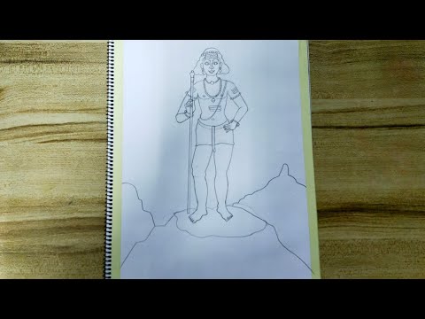 How to draw and paint palani Murugan part 1 - YouTube