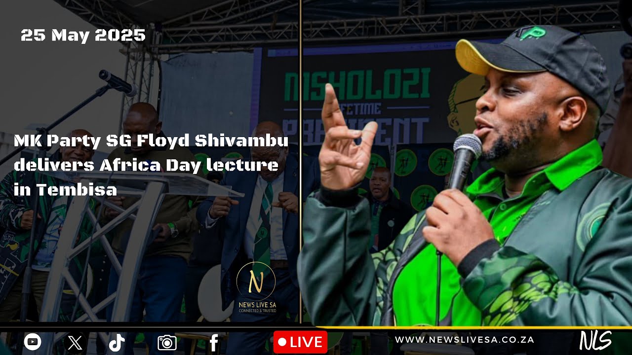 MK Party SG Floyd Shivambu delivers Africa Day lecture in Tembisa - YouTube
