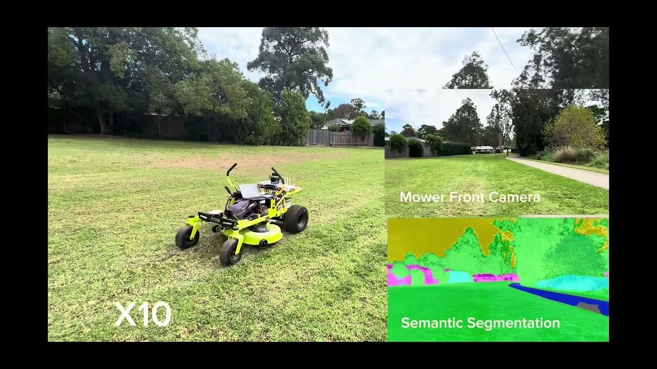 UI Demo & Autonomous Mowing - with Enviroment Recognition - YouTube