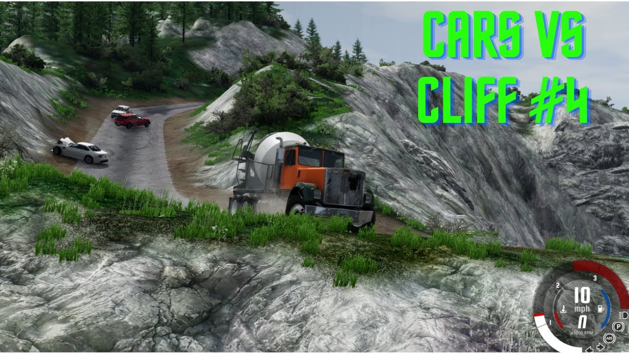 Cars vs. Cliff #4: Reckless Cliffside Chaos in BeamNG Drive! # ...