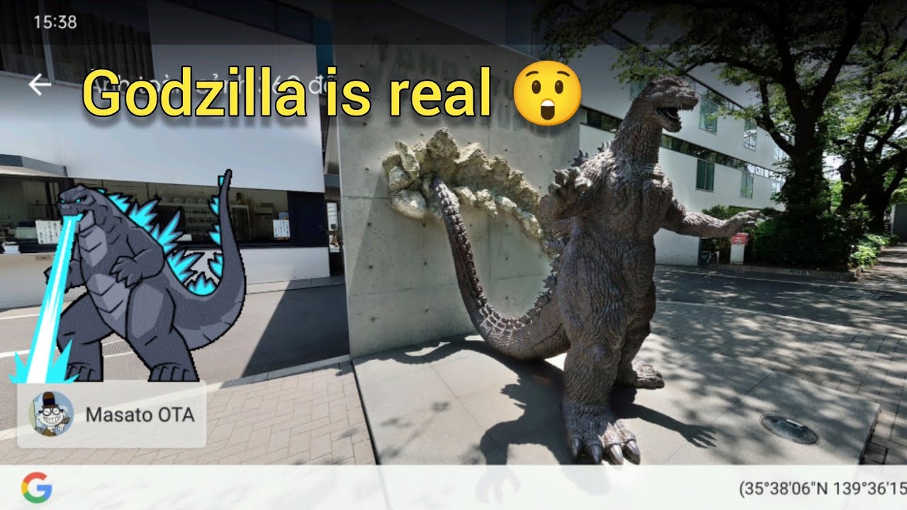 Godzilla on google earth 🗺️ Godzilla art 🖼️ TOHO STUDIOS 🏢 || Trung ...
