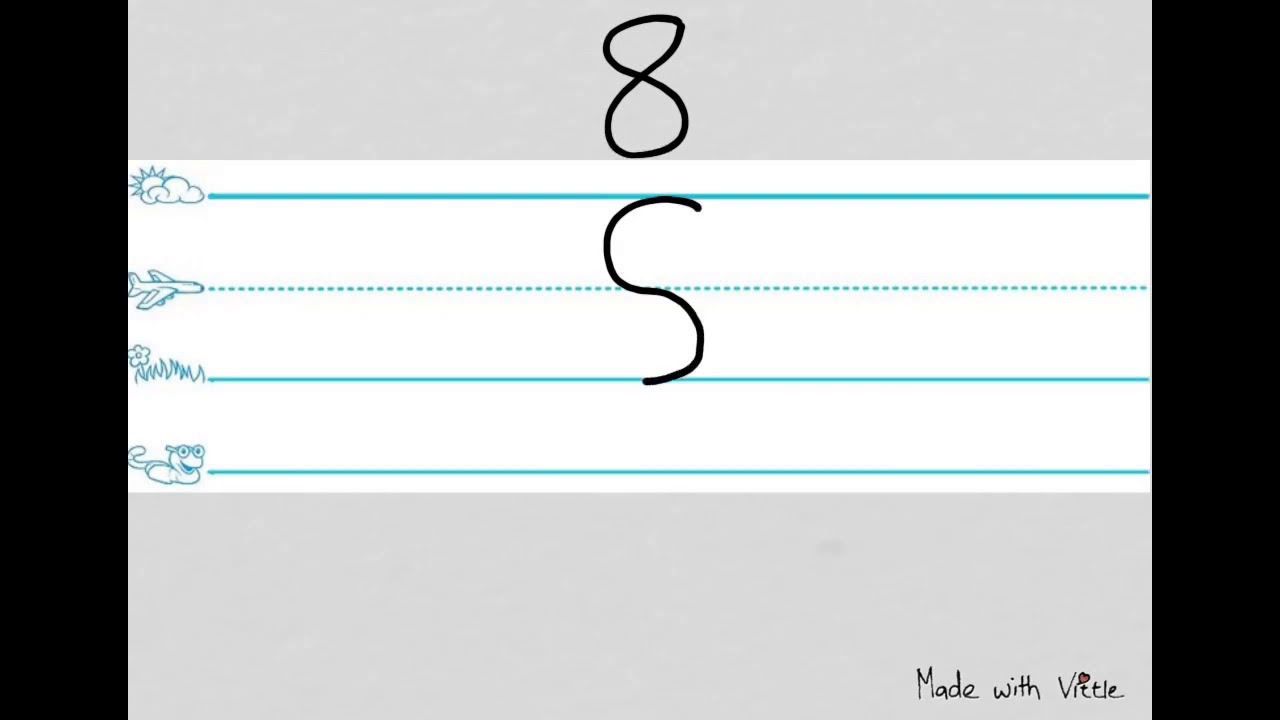 Handwriting number 8 - YouTube