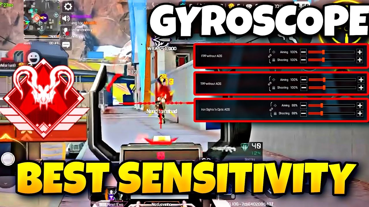 BEST GYROSCOPE SENSITIVITY - APEX LEGENDS MOBILE - YouTube