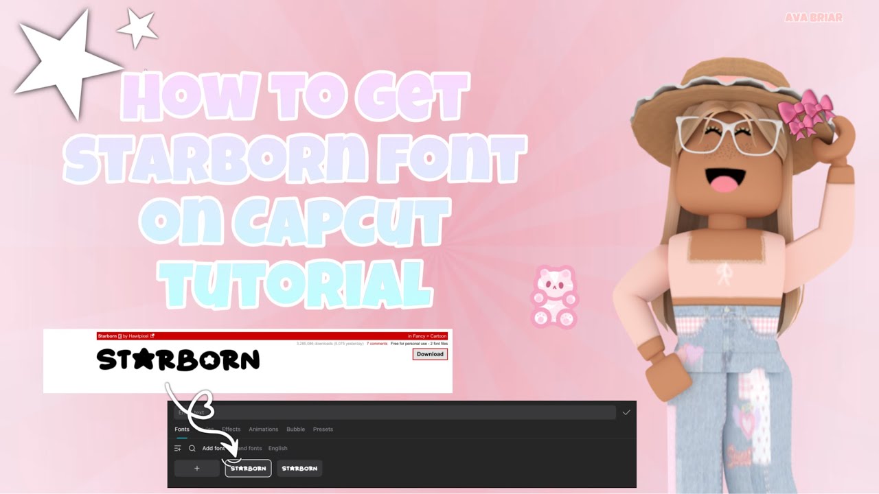 How to get starborn font Tutorial || Ava Briar - YouTube
