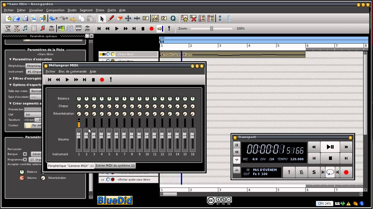Rosegarden 11.06 Don Juan découverte - Linux Ubuntu Tango Studio - YouTube