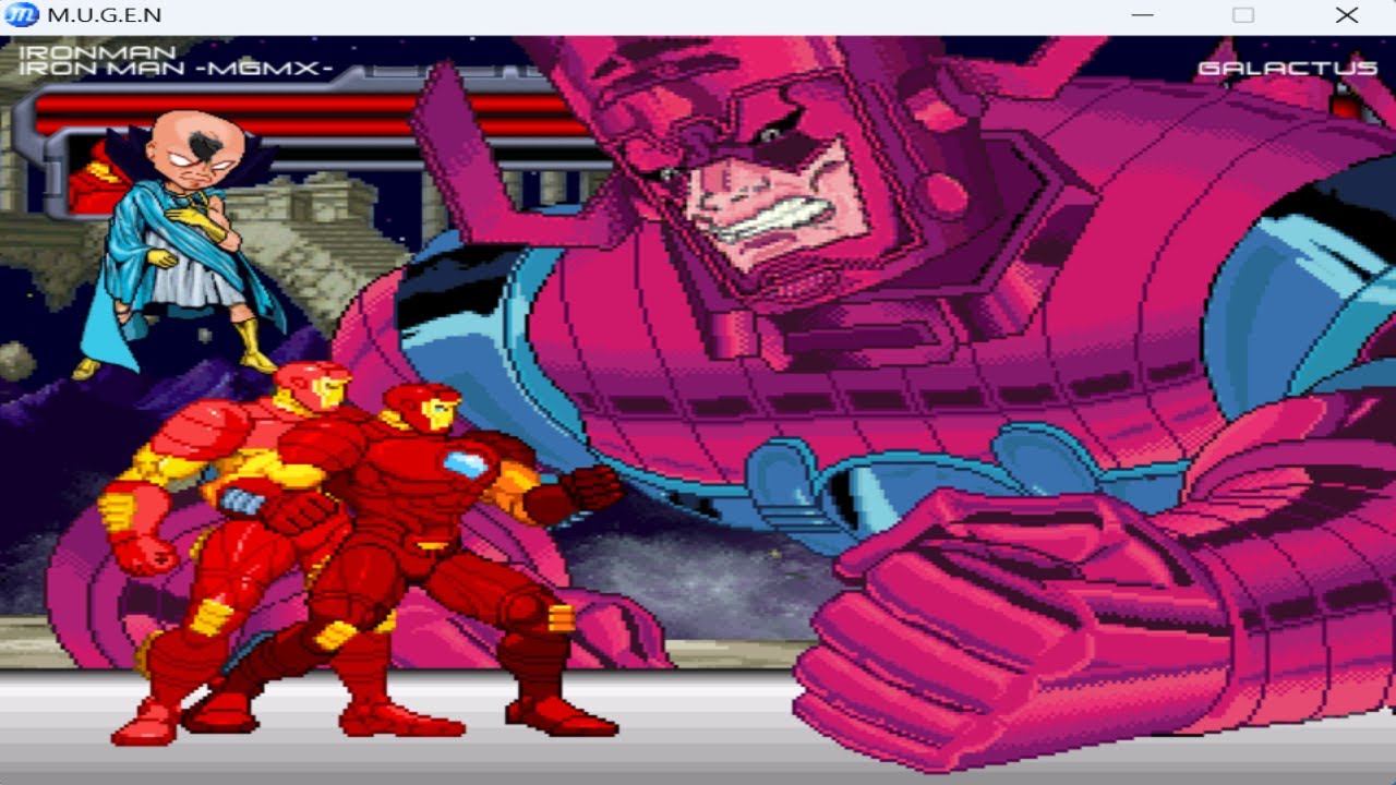 IRON MAN BROTHERS vs GALACTUS - Final Boss Fight🔥Marvel vs Capcom Mugen ...