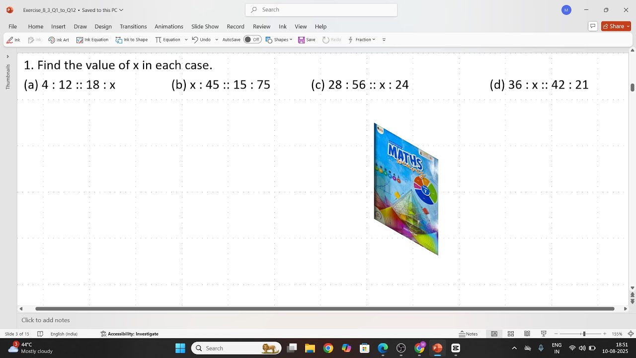7th grade math Chapter 8 Comparing Quantities exercise 8.3 Q.1 Find the ...