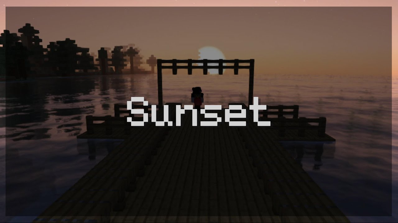 🌄 Relaxing Sunset view | Ocean Ambience| Minecraft OST - YouTube