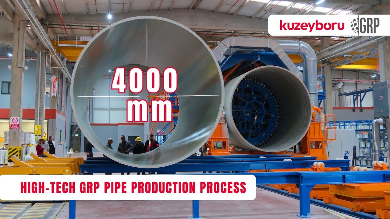 4000 MM (4 METERS) DIAMETER GIANT GRP PIPE PRODUCTION - YouTube