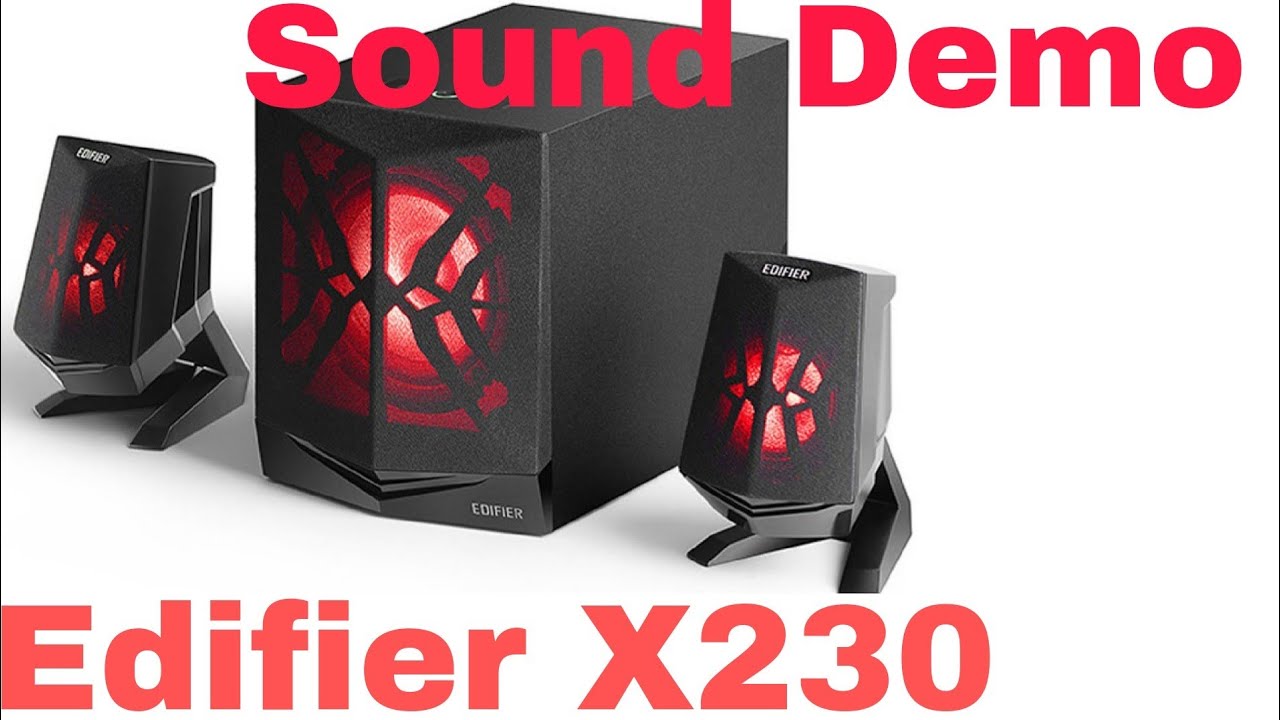 Edifier X230 gaming woofer with RGB light, live sound demo 2022 ...