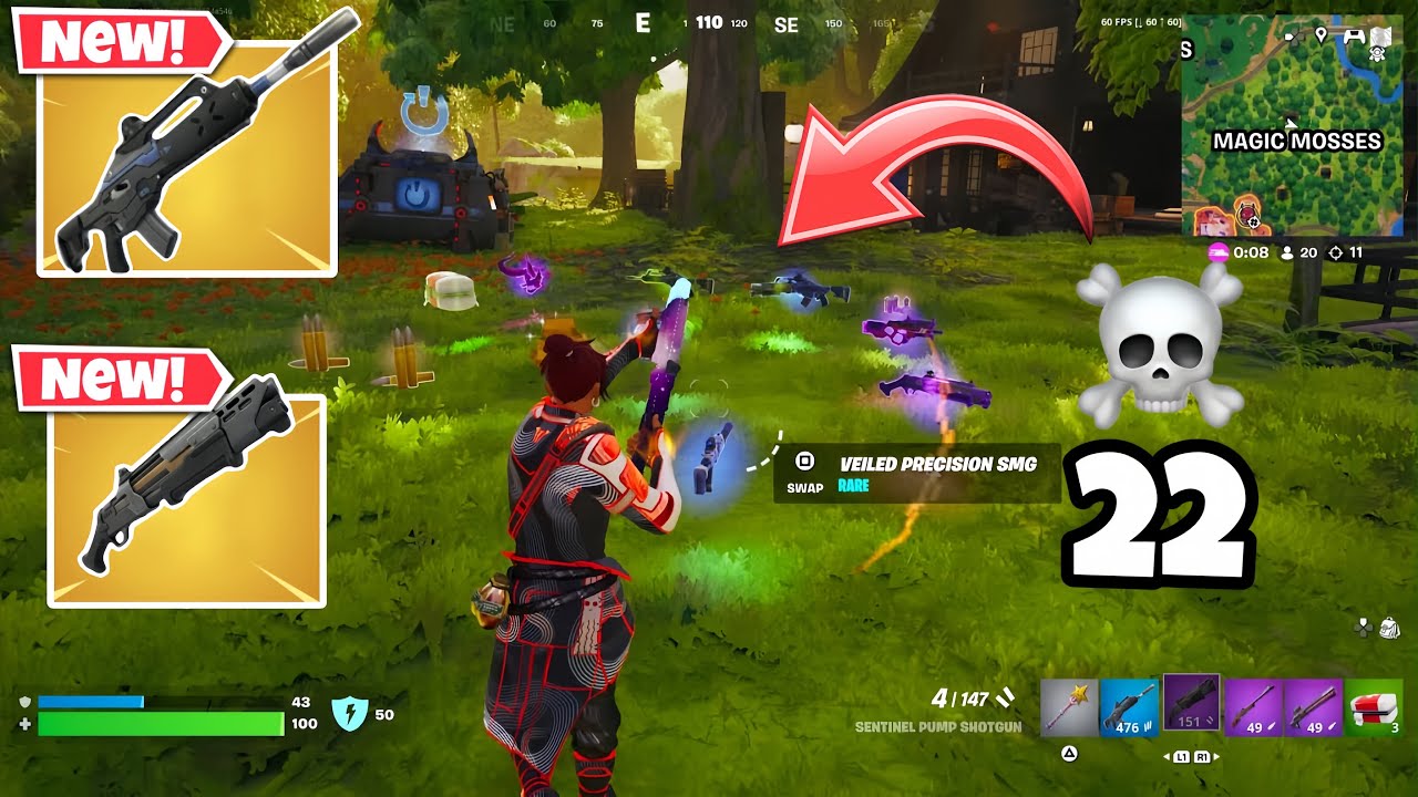 FORTNITE CH6 22 ELIMINATIONS WITH SENTINEL PUMP SHOTGUN & AIMBOT RIFLE ...