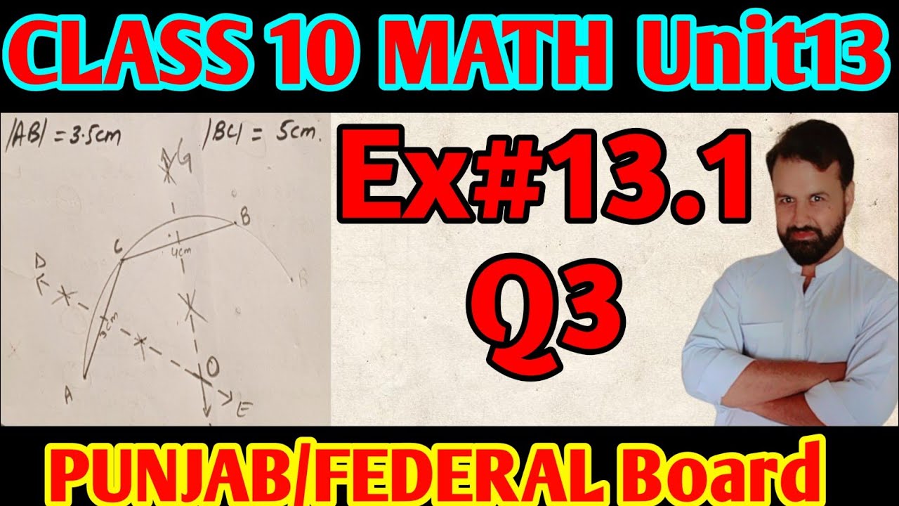 Class 10 Math Ex 13.1 Q3 Fbise || Class 10 Math Ex 13.1 Q3 Punjab ...