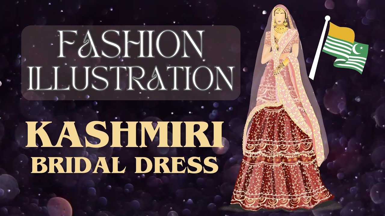 Kashmiri Bridal Fashion Illustration: #drawing tutorial, #digital art # ...