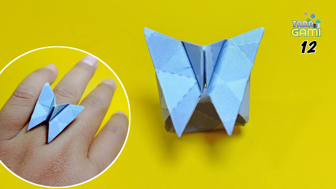 Butterfly Ring Origami | How to Fold Butterfly Rings Origami | Cincin ...