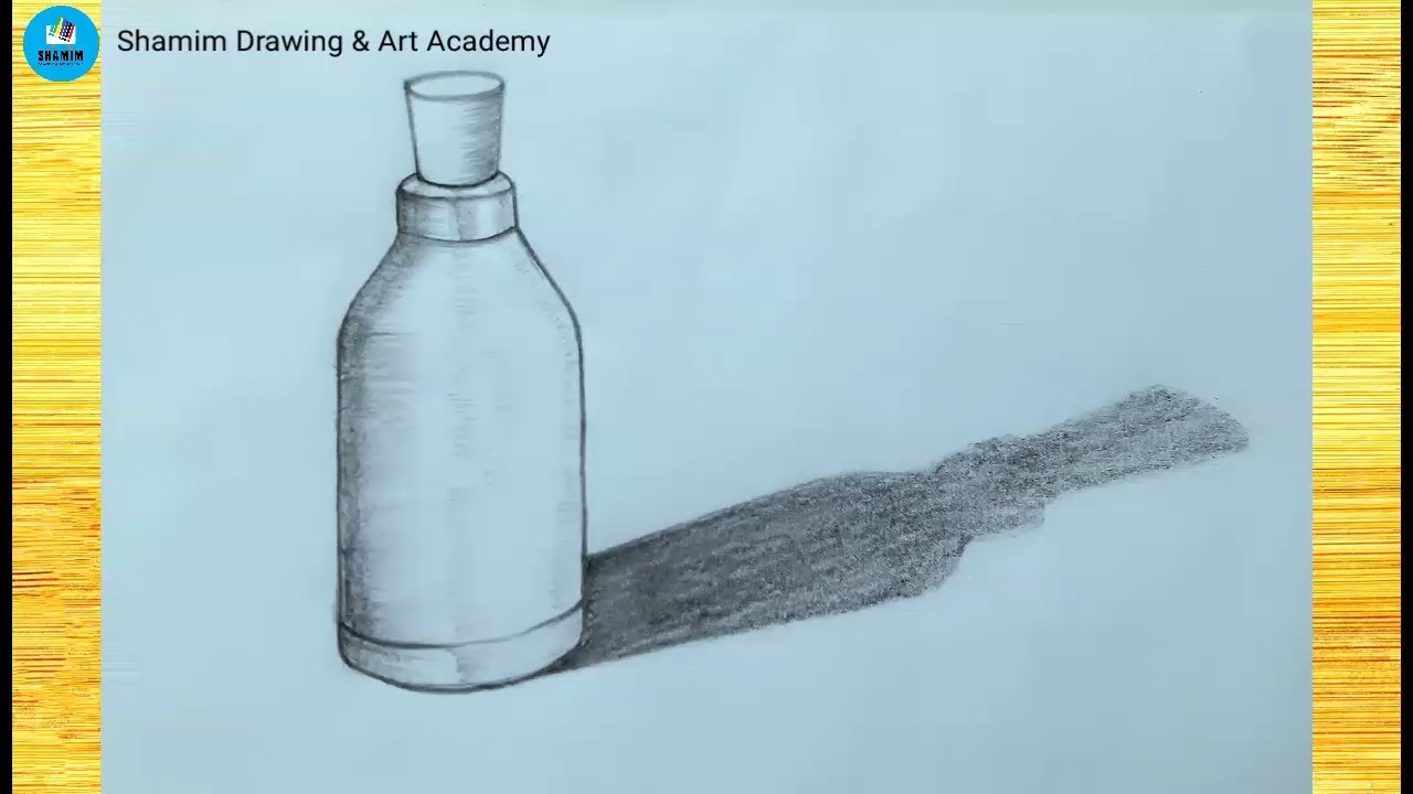 How to draw Bottle pencil sketch drawing | bottle drawing ...