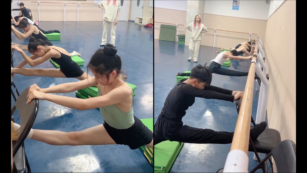 Dance flexibility training.Vertical Split - YouTube