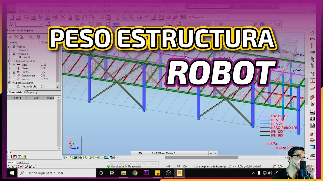 ROBOT STRUCTURAL - TIP #2 PESO ESTRUCTURA - YouTube
