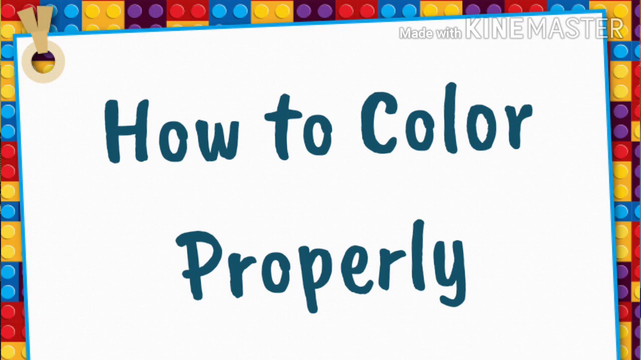 Writing: How to Color Properly Part 1 - YouTube