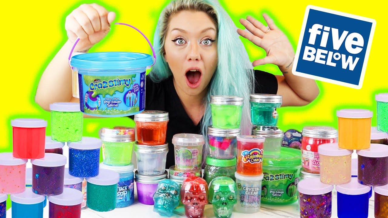 I Bought All The SLIME In FIVE BELOW And MADE A GIANT Slime Smoothie