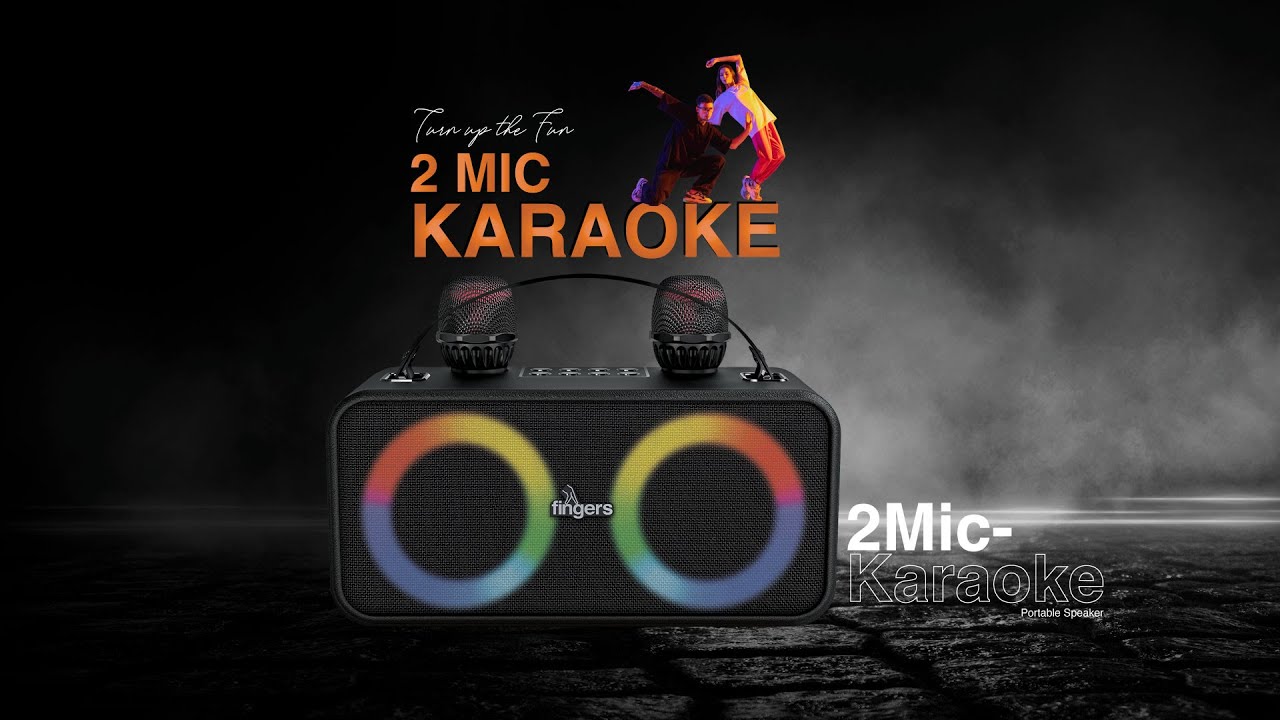 Kickstart your Ultimate Fun with FINGERS 2Mic-Karaoke Speaker - YouTube