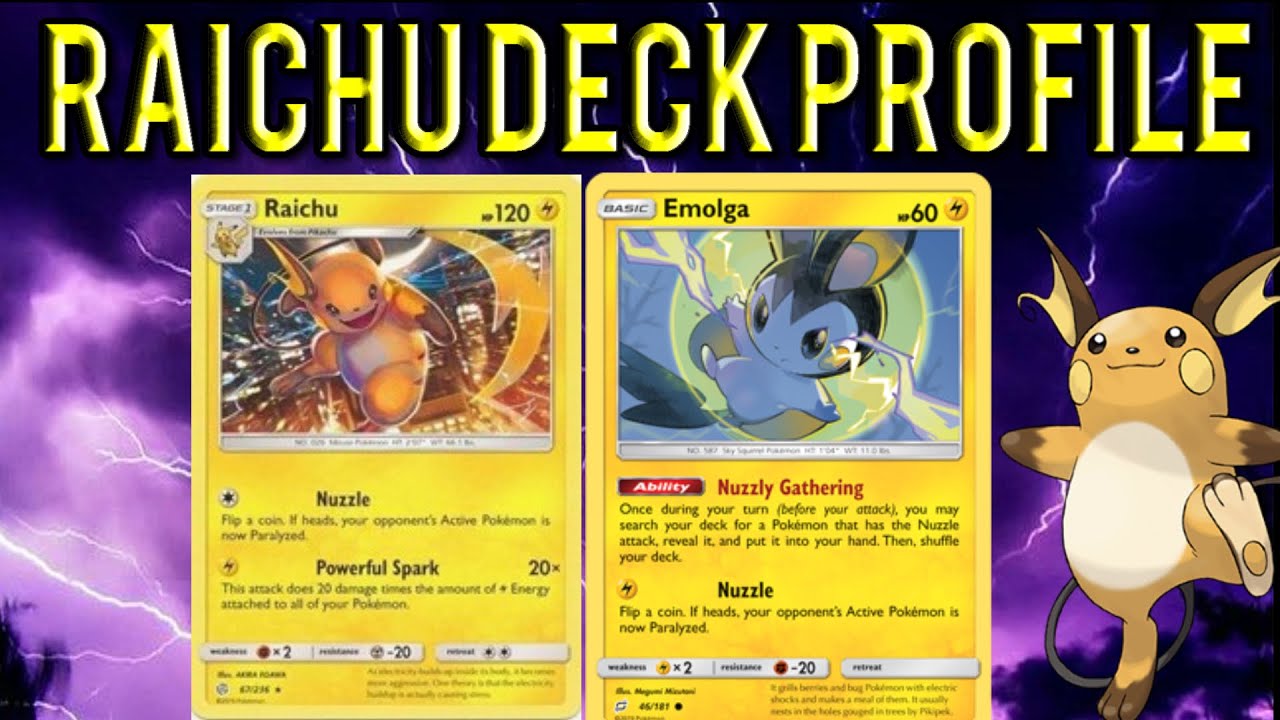 Pokemon TCG: RAICHU DECK PROFILE ULTRA PRISM ON - YouTube