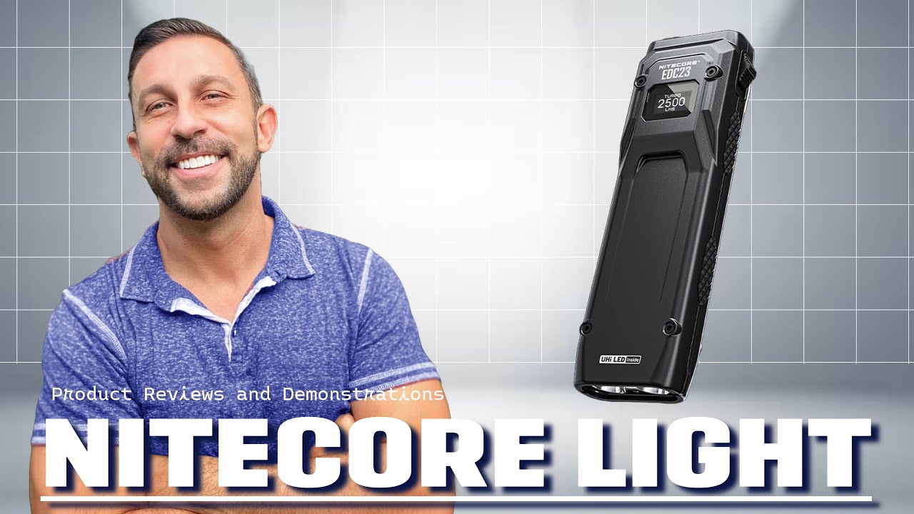 Nitecore EDC23 EDC Flashlight, 2500 Lumen Ultra-Slim Flat Shape USB-C ...