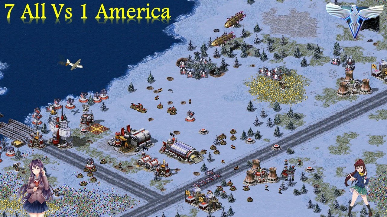 Red Alert 2 Yuri's Revenge Artic Circle New (7 Vs 1) - YouTube