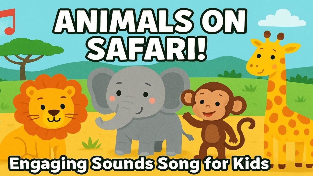 🎵 Animals on Safari! Engaging Sounds Song for Kids - YouTube
