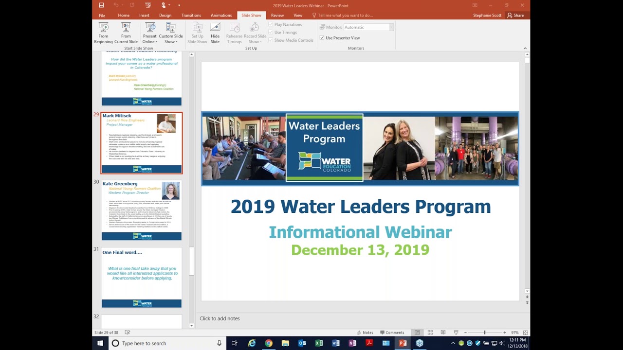 2019 Water Leaders Program Informational Webinar - YouTube