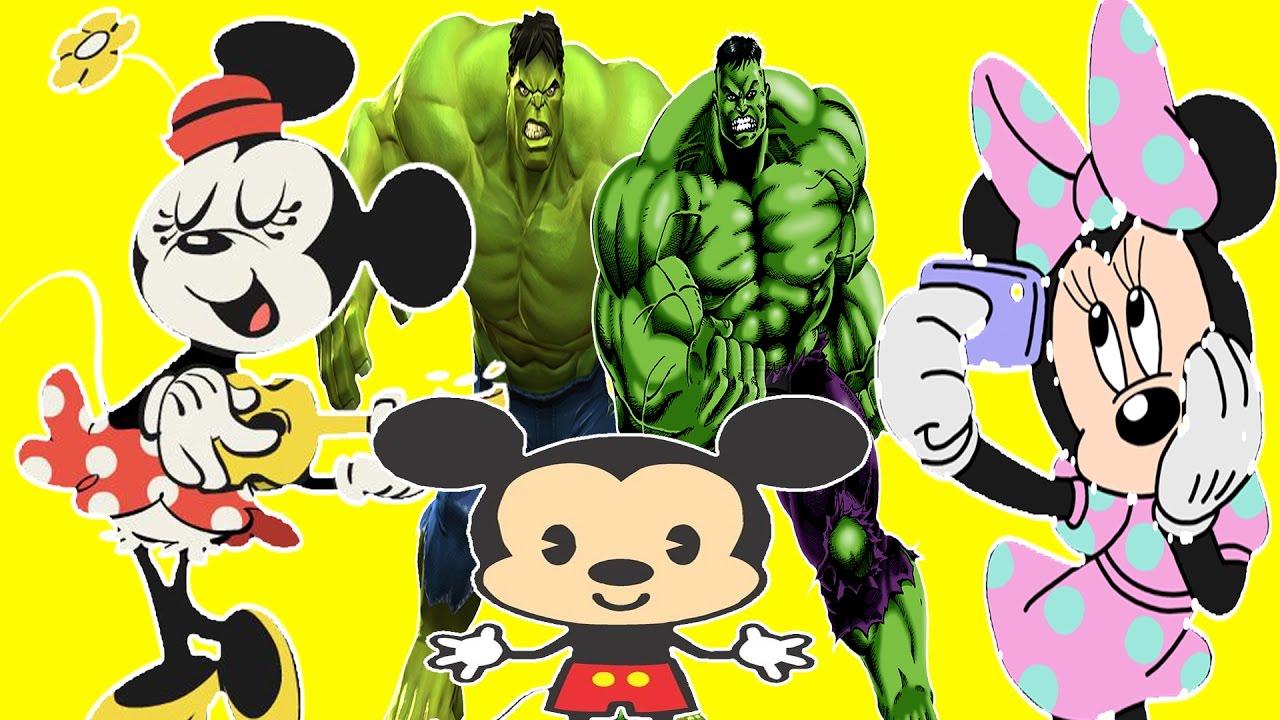 Hulk Finger Family with Mickey Mouse Finger Family nursery rhymes kids ...