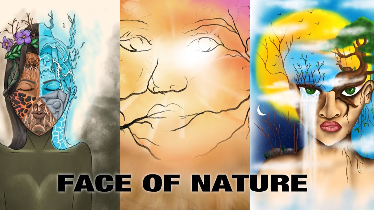 Face of Nature Digital Art - YouTube