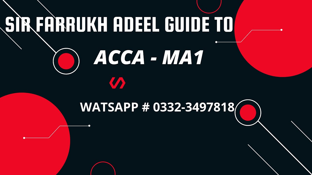 MA 1 || Chapter 1 Lesson 3 || ACCA || BPP Book MA1 - YouTube