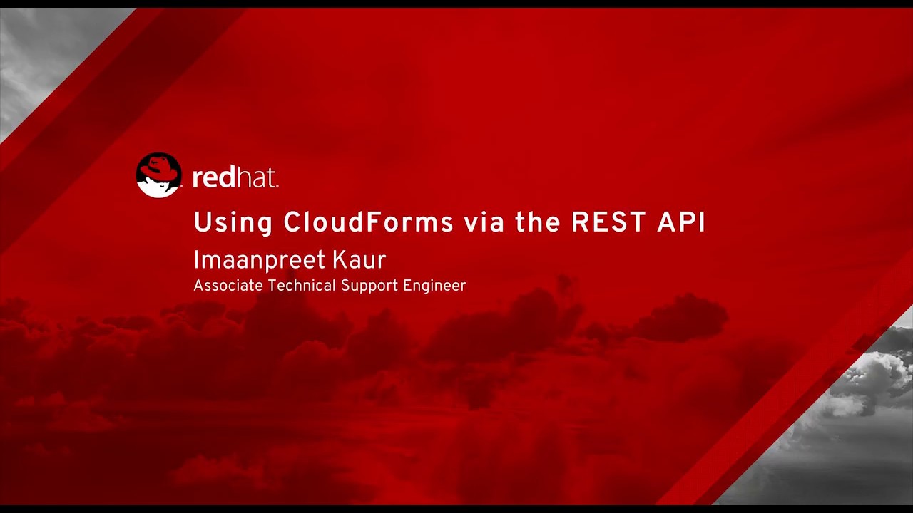 Using CloudForms via the REST API - YouTube