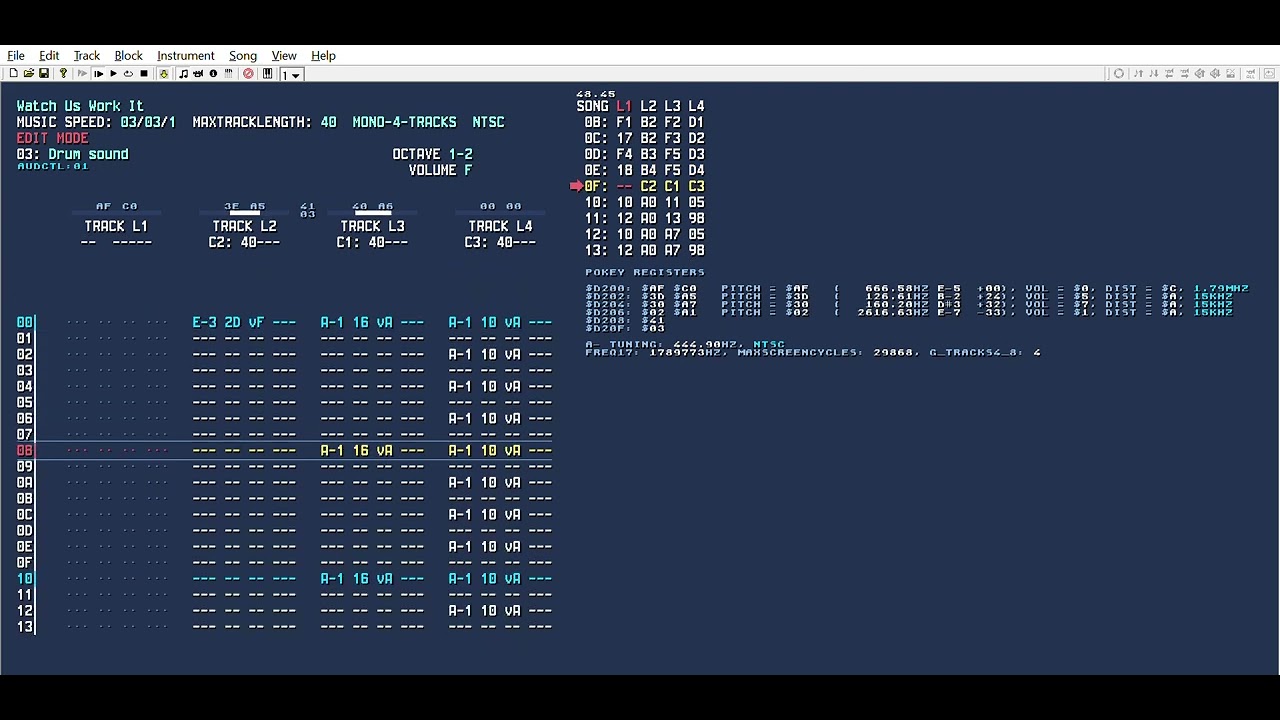 Devo's Watch Us Work It - 8-bit (Atari POKEY / Raster Music Tracker ...