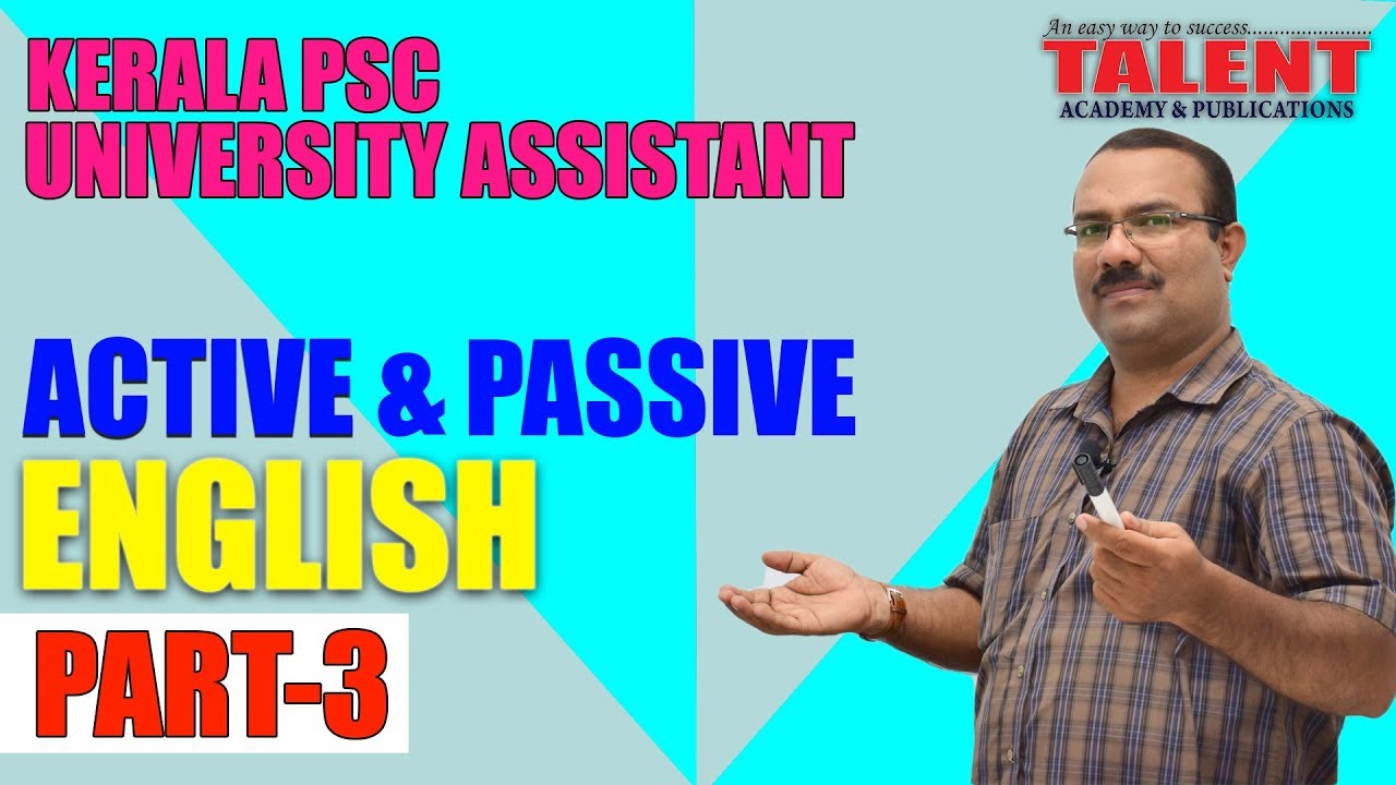 Kerala PSC English Grammar - Active and Passive Voice - Part 3 - YouTube