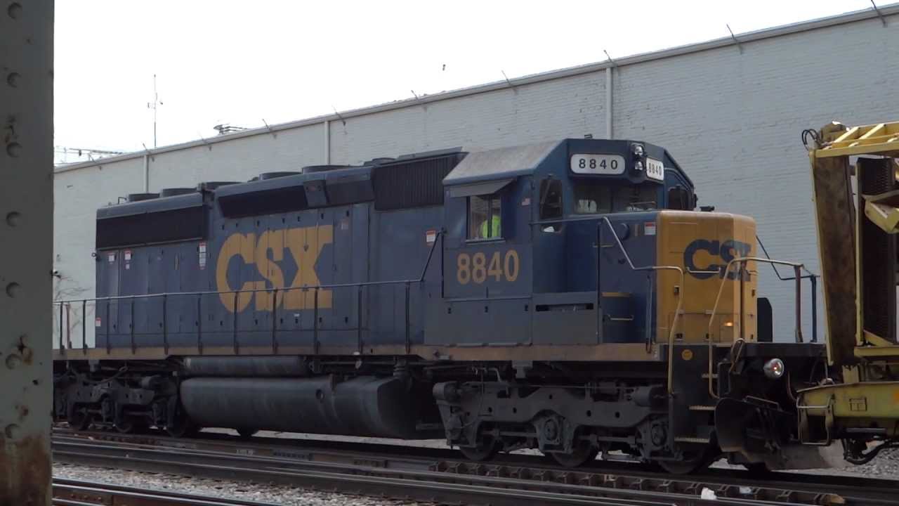 CSX Work Train Locust Point Bound - YouTube