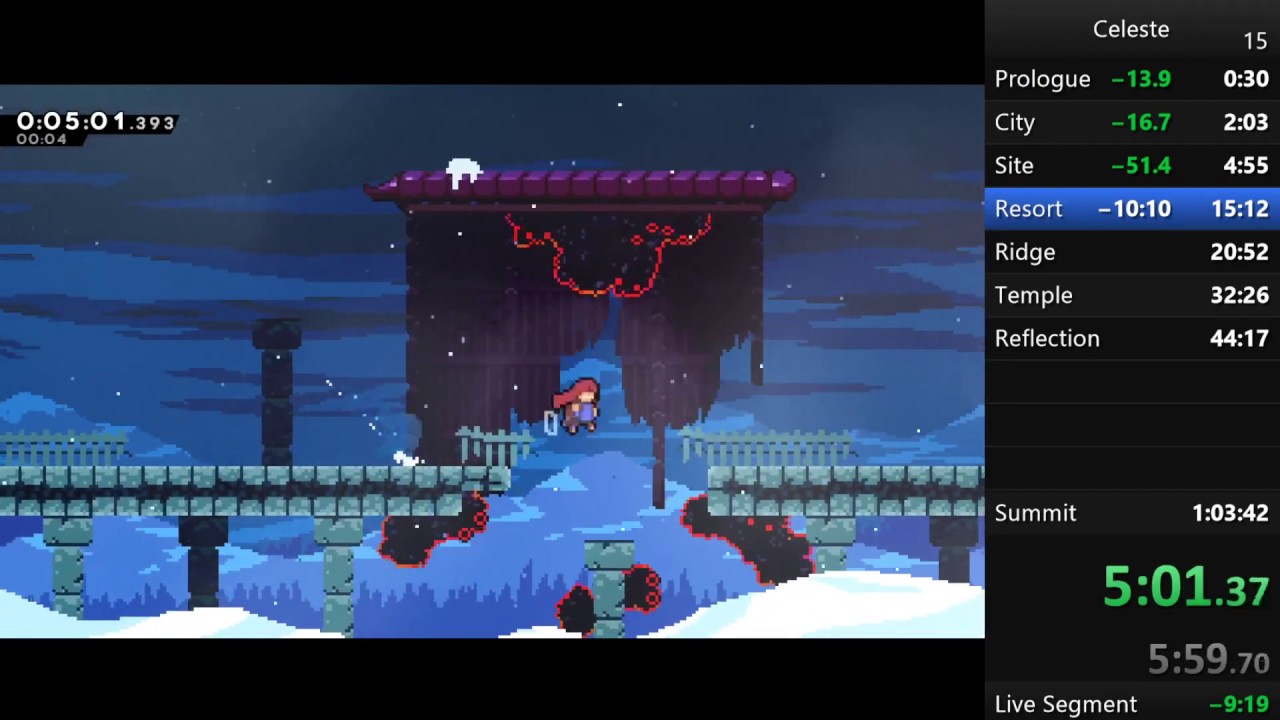 Celeste Speedrun 1:02:14 - YouTube