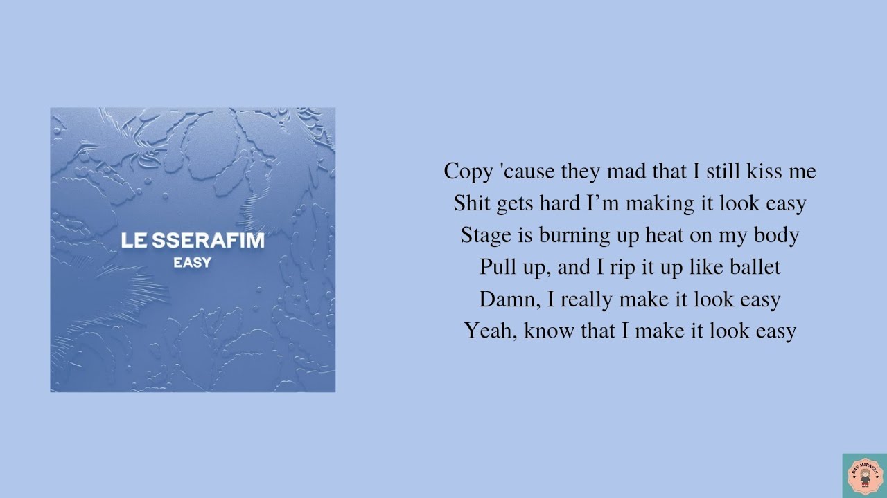 LE SSERAFIM - 'EASY' ENG.Vers Lyrics - YouTube