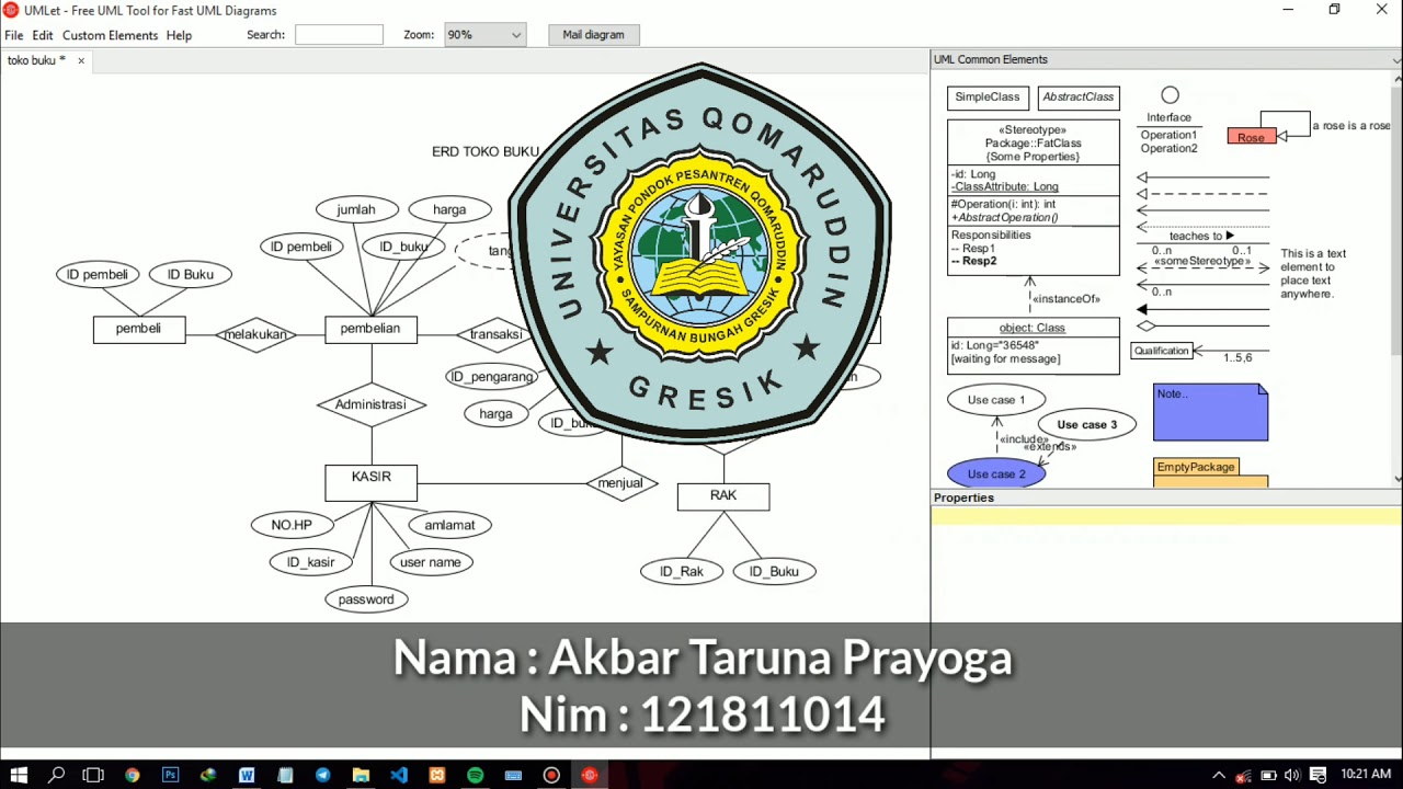 ERD ( Toko Buku ONLINE OR OFFLINE ) Beserta CDM & PDM - YouTube