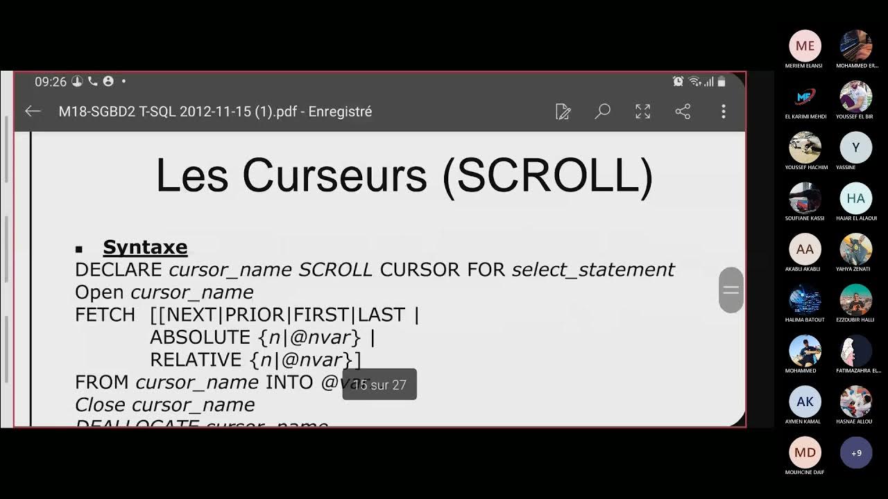31: BD: Les Curseurs Transact-SQL - YouTube