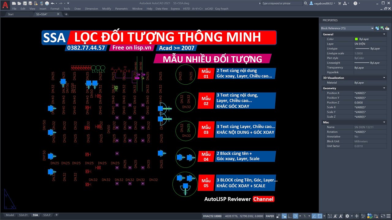Lisp miễn phí lọc đối tượng thông minh SSA | SS SSA Object filter in ...