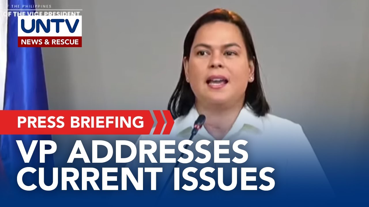 VP Sara addresses current issues involving her and the OVP - YouTube