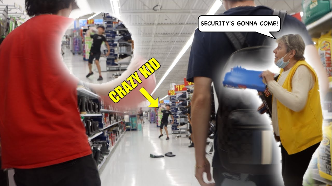 Crazy Kid Attacked Us At Walmart! - YouTube