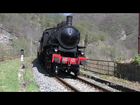 [HD] Italian Steam Locomotive 640-121 @ Fornello station - il ...