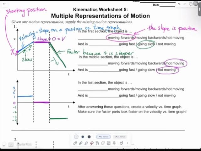 Kinematics Worksheet