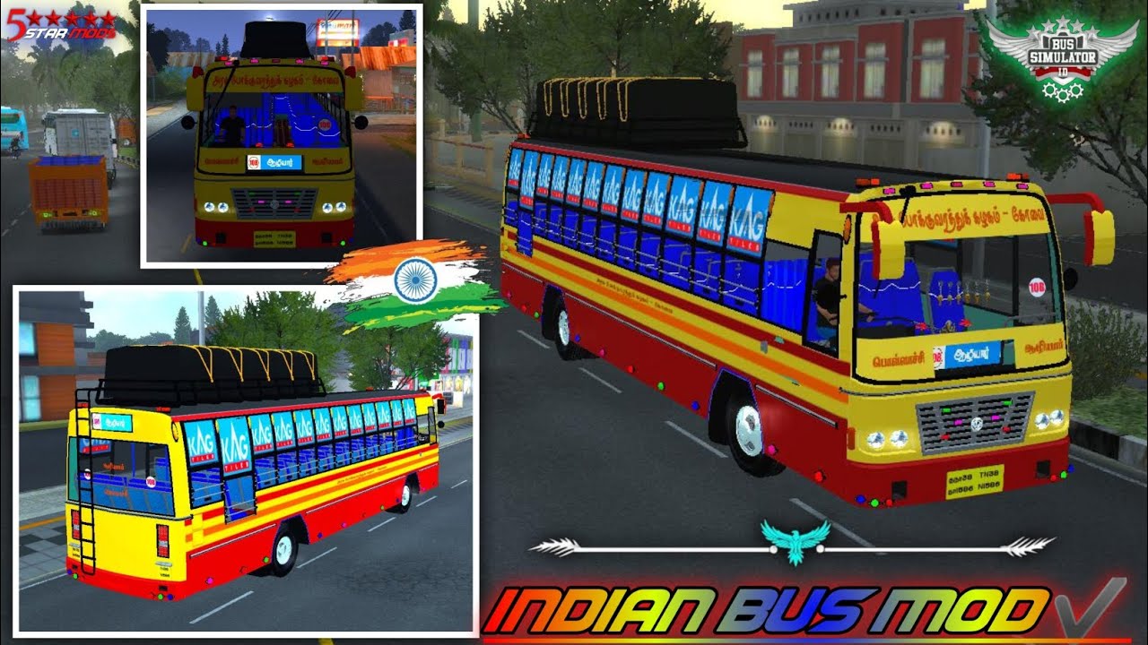Indian Bus Mod || game name bus simulator Indonesia || Mode 🤩🤩😊 - YouTube