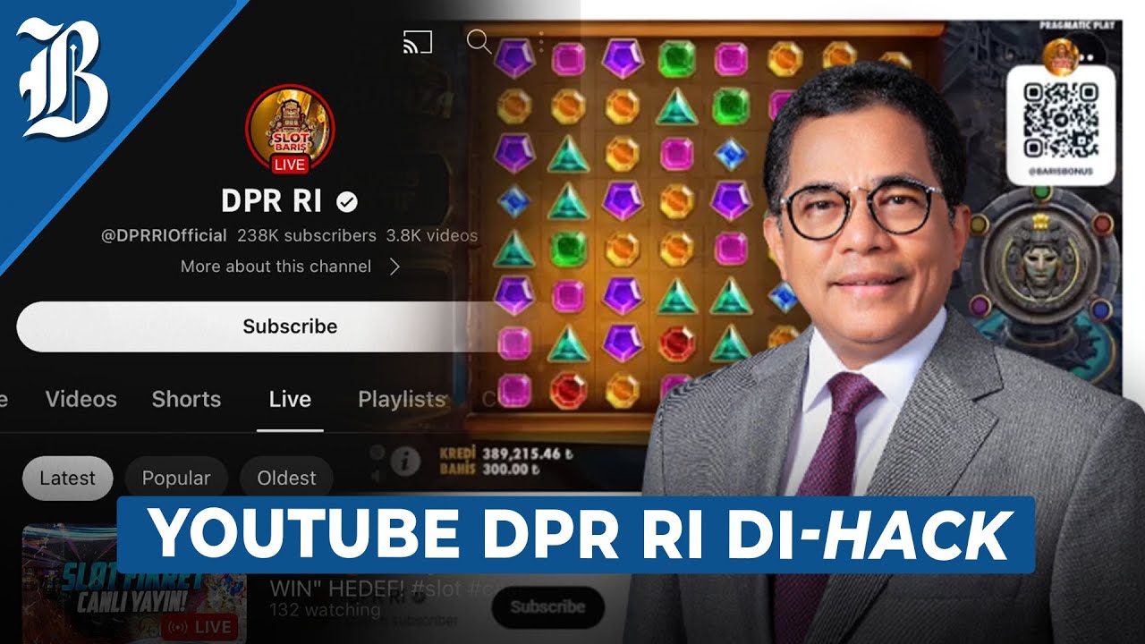 Akun YouTube DPR RI Tayangkan Live Judi Slot - YouTube